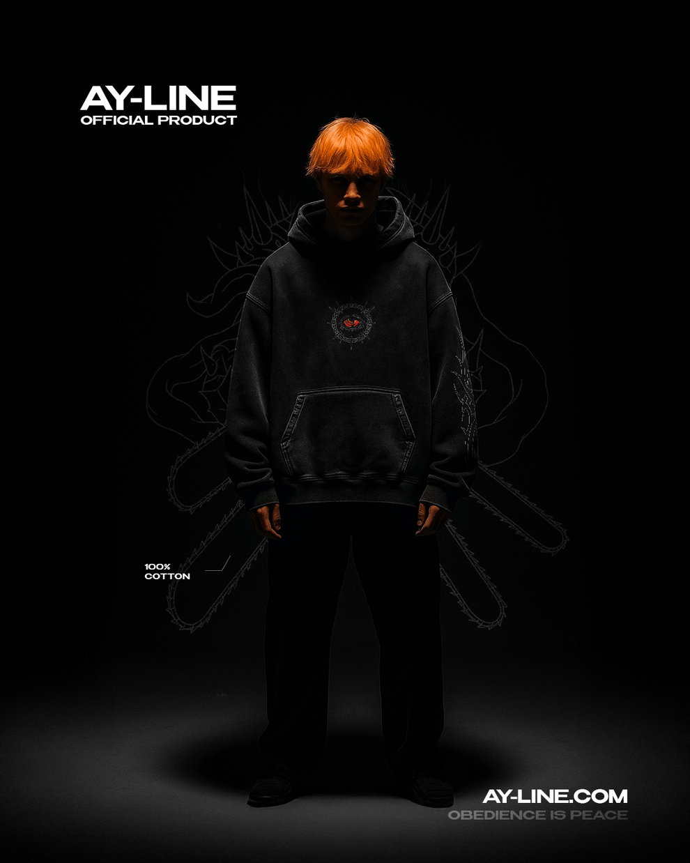 Grind Ritual Washed Streetwear Hoodie – AY-Line Anime