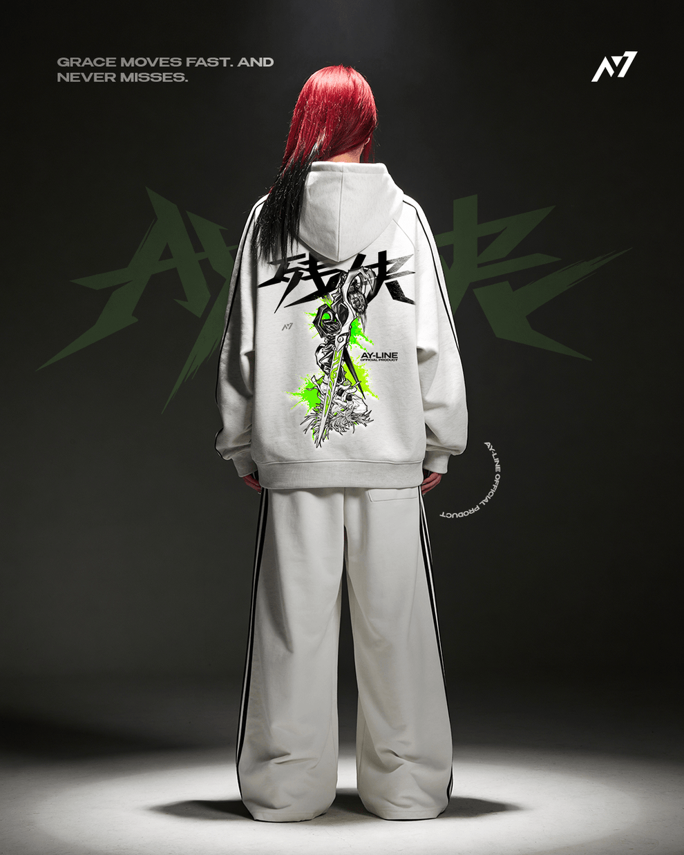 Neon Remorse Striped Hoodie – AY-Line Anime